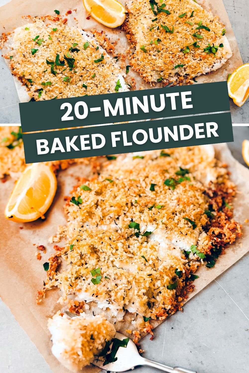 20-Minute Baked Flounder Au Gratin - Killing Thyme