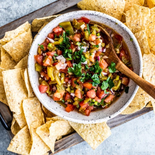 Chunky Roasted Hatch Chile Salsa - Killing Thyme