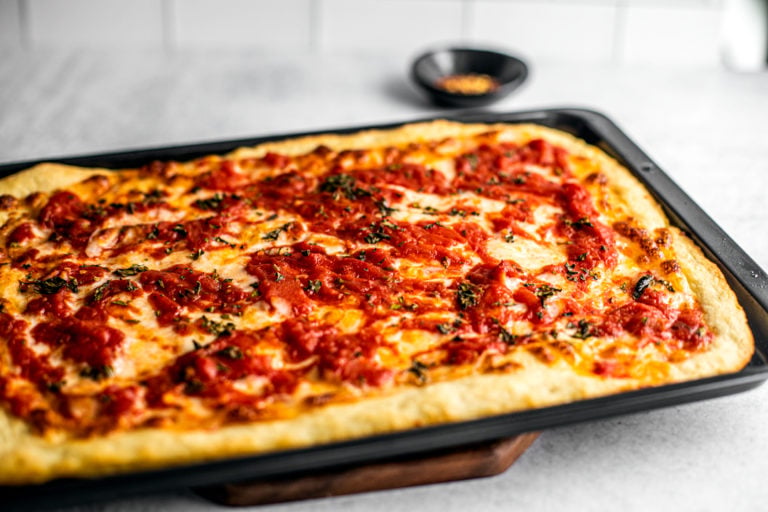 Easy Grandma Pizza - Killing Thyme