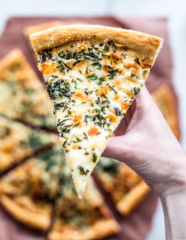 Herb and Garlic Cheese Pizza - Killing Thyme