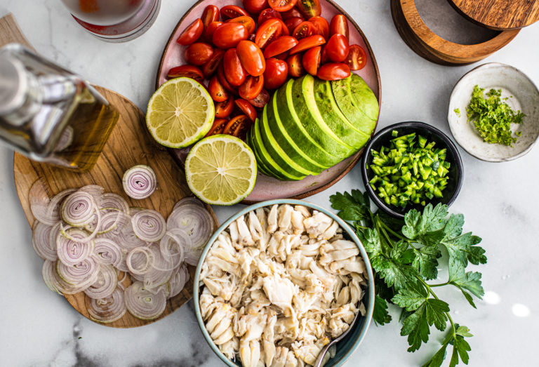 Healthy Crab Meat Salad with Lime - Killing Thyme