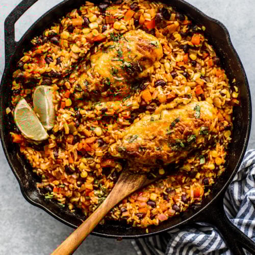 One-Pan Salsa Chicken and Rice - Killing Thyme
