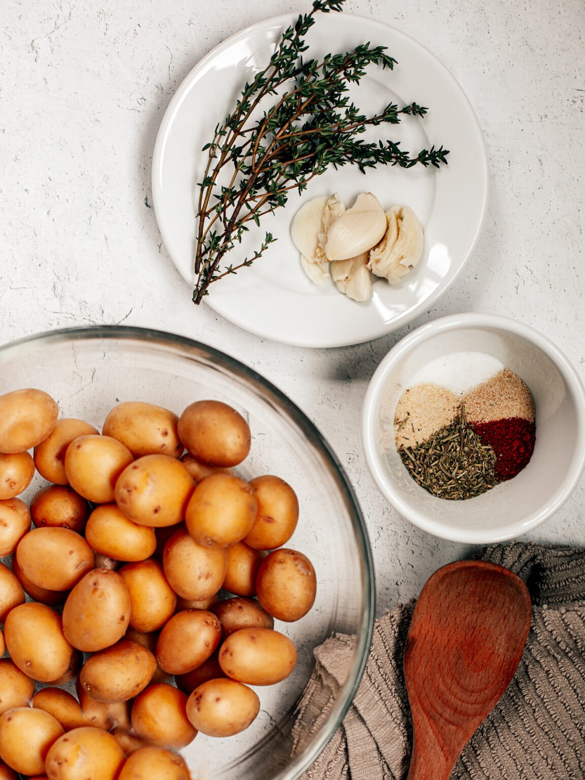Crispy Oven Roasted Mini Potatoes - Killing Thyme