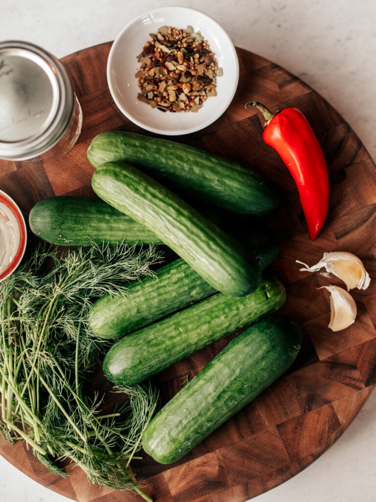 Simple Refrigerator Pickles - Killing Thyme
