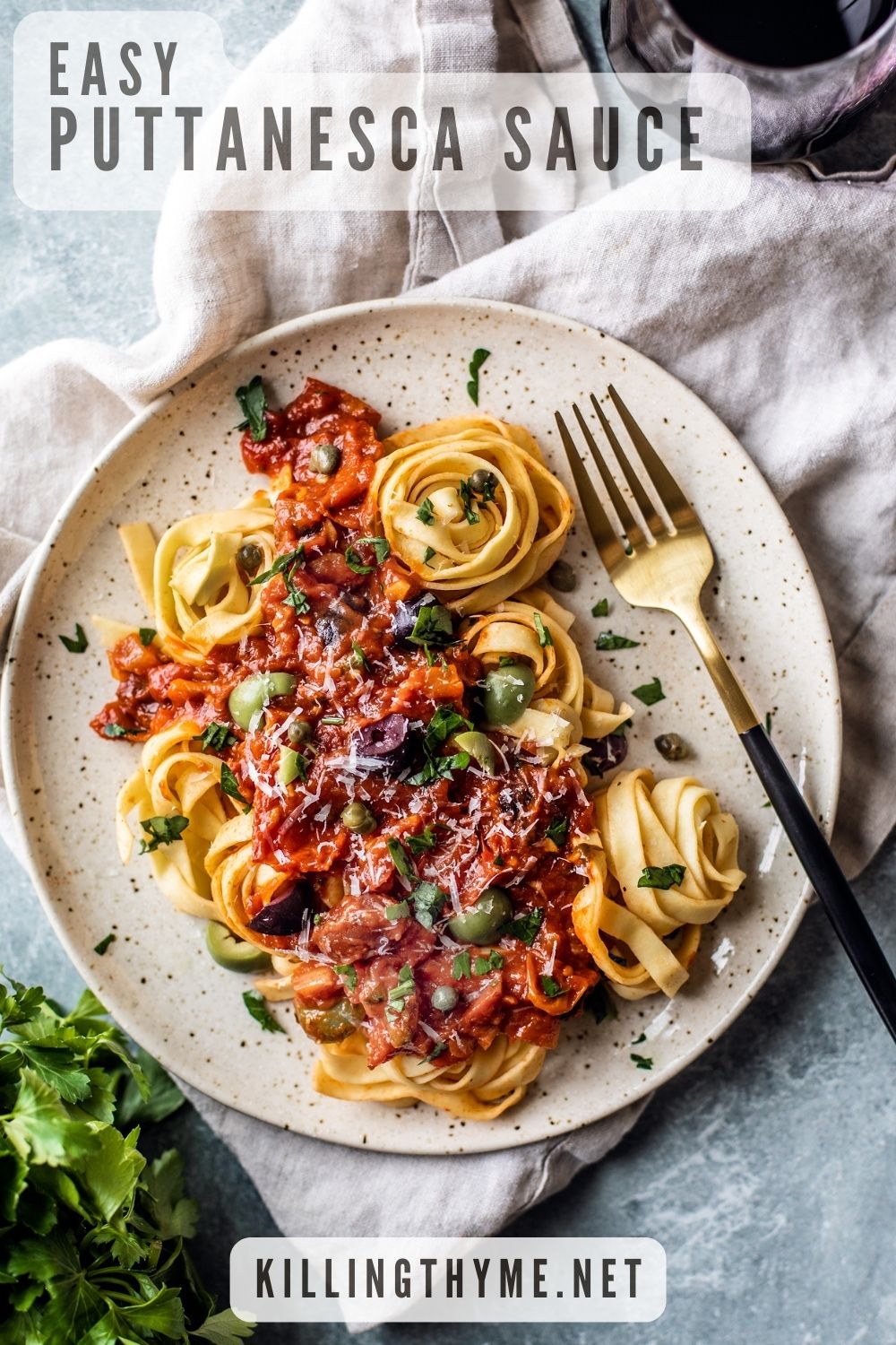 Easy Puttanesca Sauce - Killing Thyme