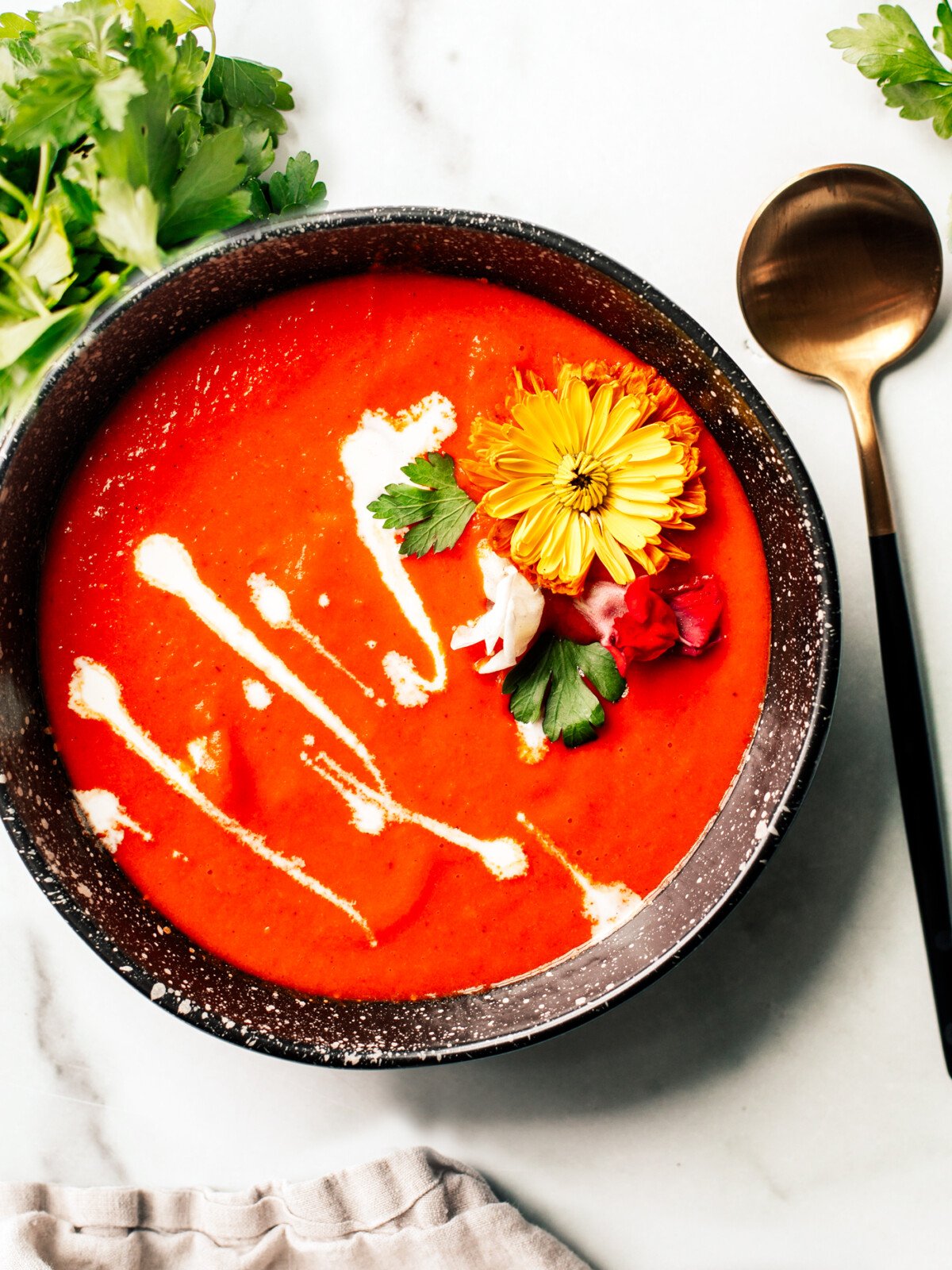 Roasted Red Pepper Soup - Killing Thyme