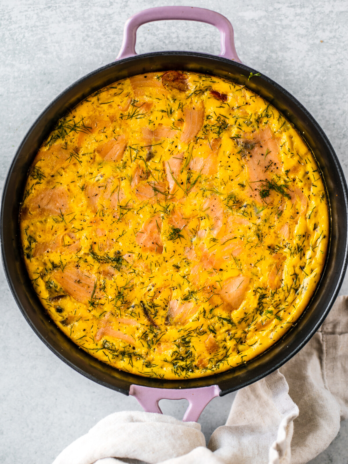 Crustless Quiche With Salmon - Killing Thyme