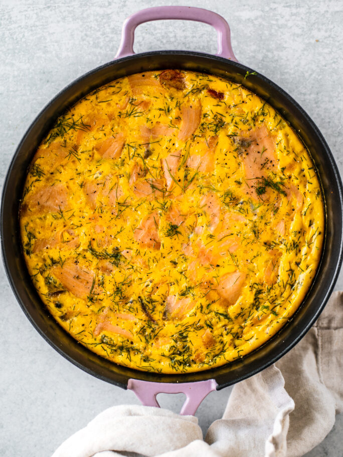 Crustless Quiche With Salmon - Killing Thyme