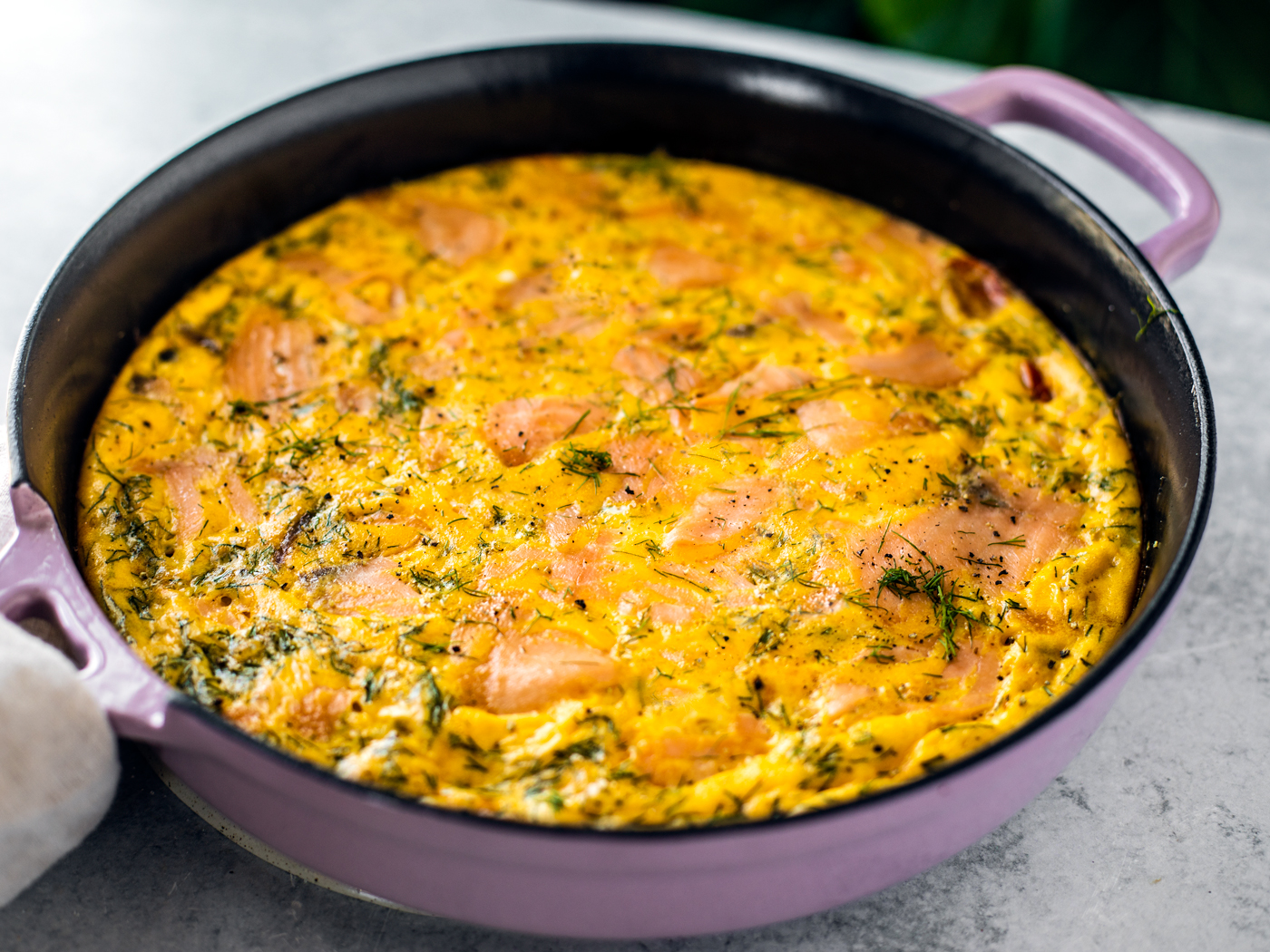 Crustless Quiche With Salmon - Killing Thyme