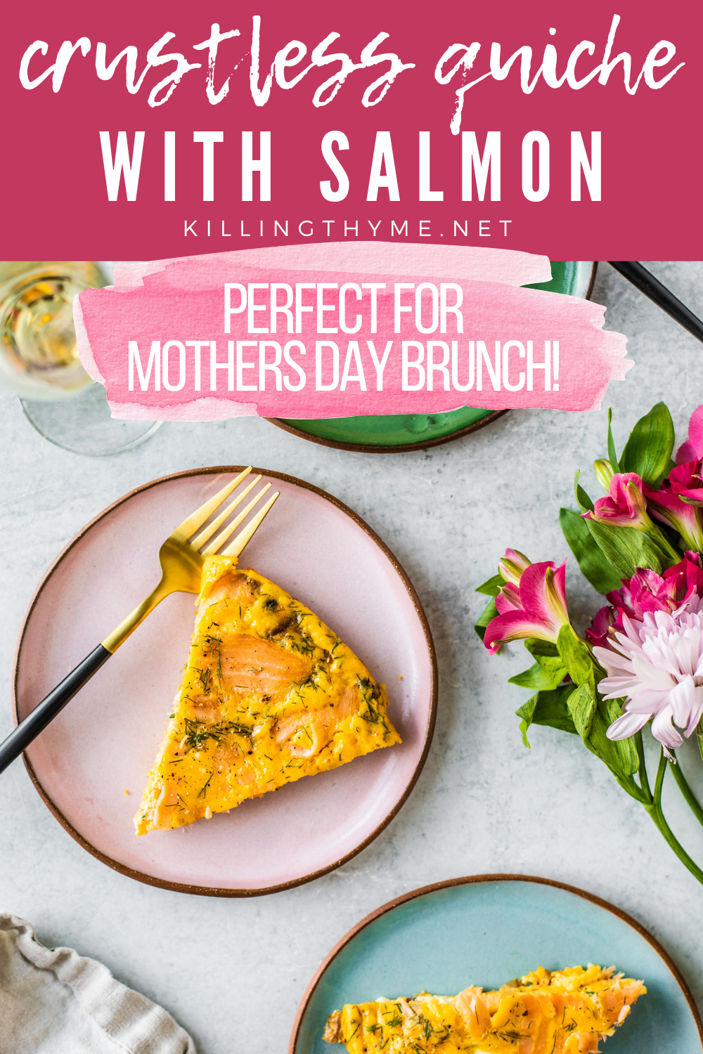 Crustless Quiche With Salmon - Killing Thyme