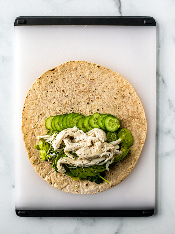Green Goddess Chicken Wrap - Killing Thyme
