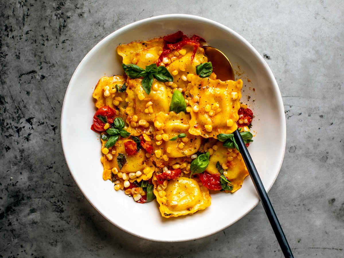 Summer Harvest Cheese Ravioli + Lemon Butter - Killing Thyme