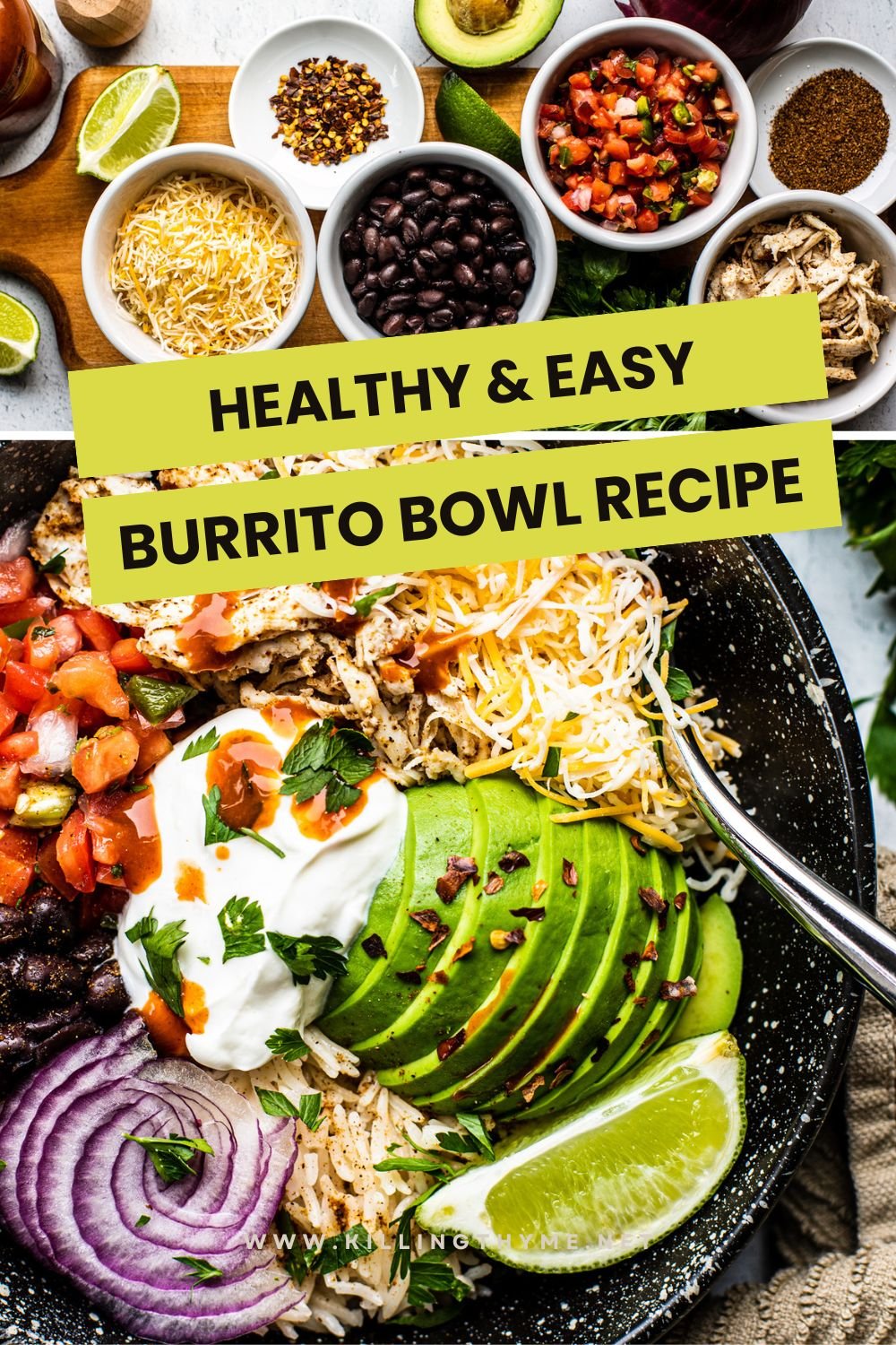Healthy Burrito Bowl Recipe - Killing Thyme