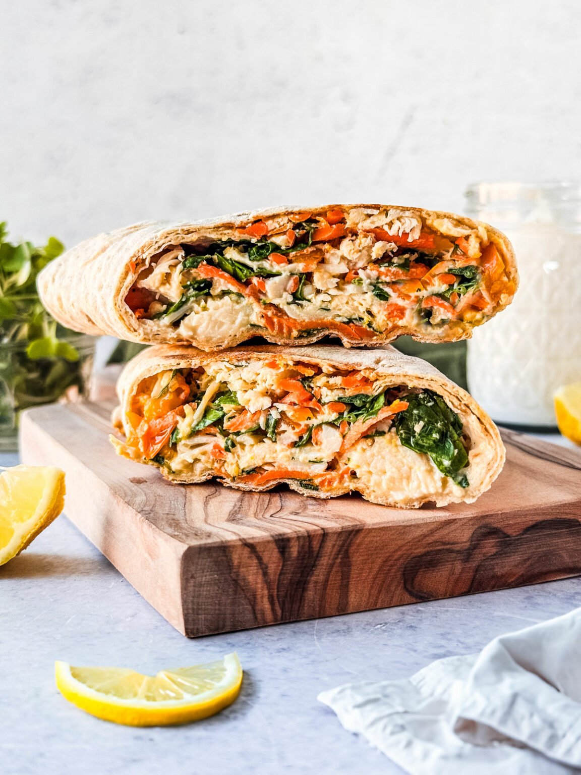 Healthy Chicken Caesar Lavash Wrap - Killing Thyme