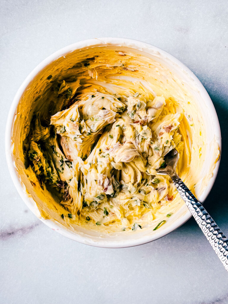 Radish & Anchovy Butter Baguette Recipe - Killing Thyme