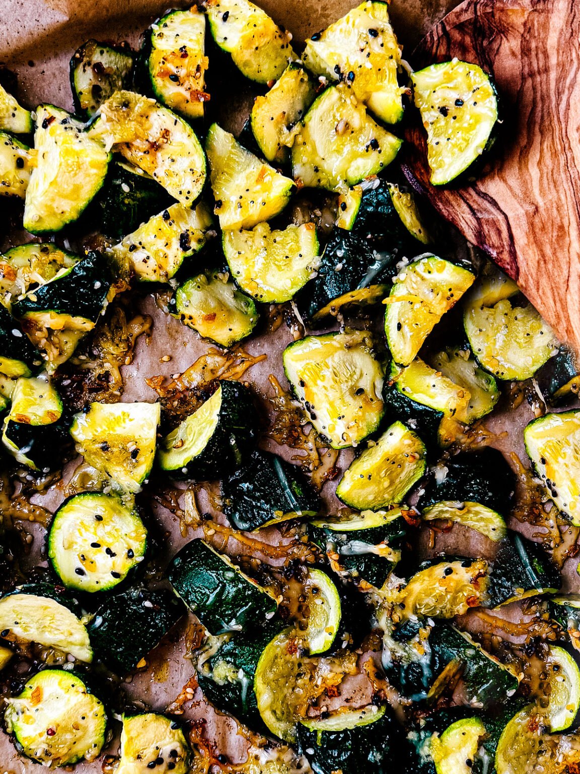 Parmesan Roasted Zucchini With Everything Bagel Seasoning - Killing Thyme