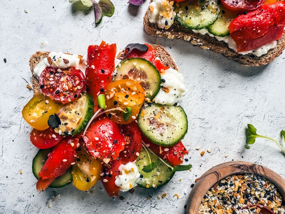 Cottage Cheese Toast With Salmon - Killing Thyme