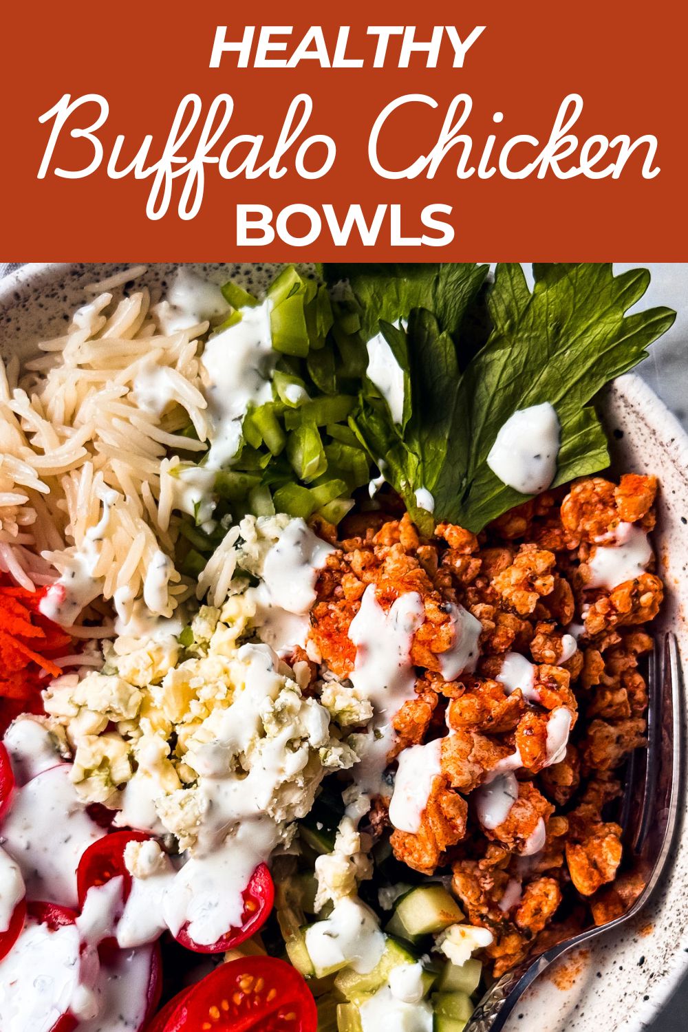 Healthy Buffalo Chicken Bowls - Killing Thyme