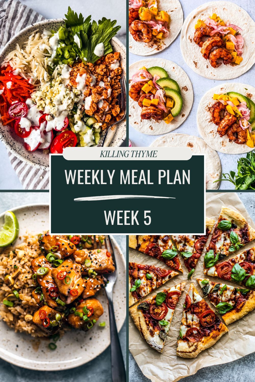 Weekly Meal Plan Week 5 Killing Thyme